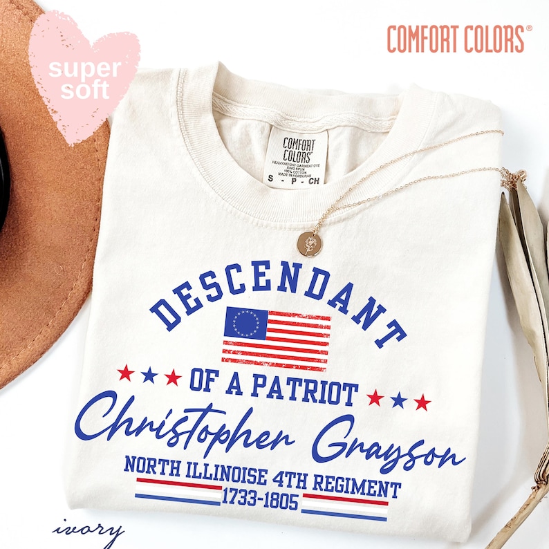 Custom Descendant of a Patriot Tshirt, Daughters of the American ...