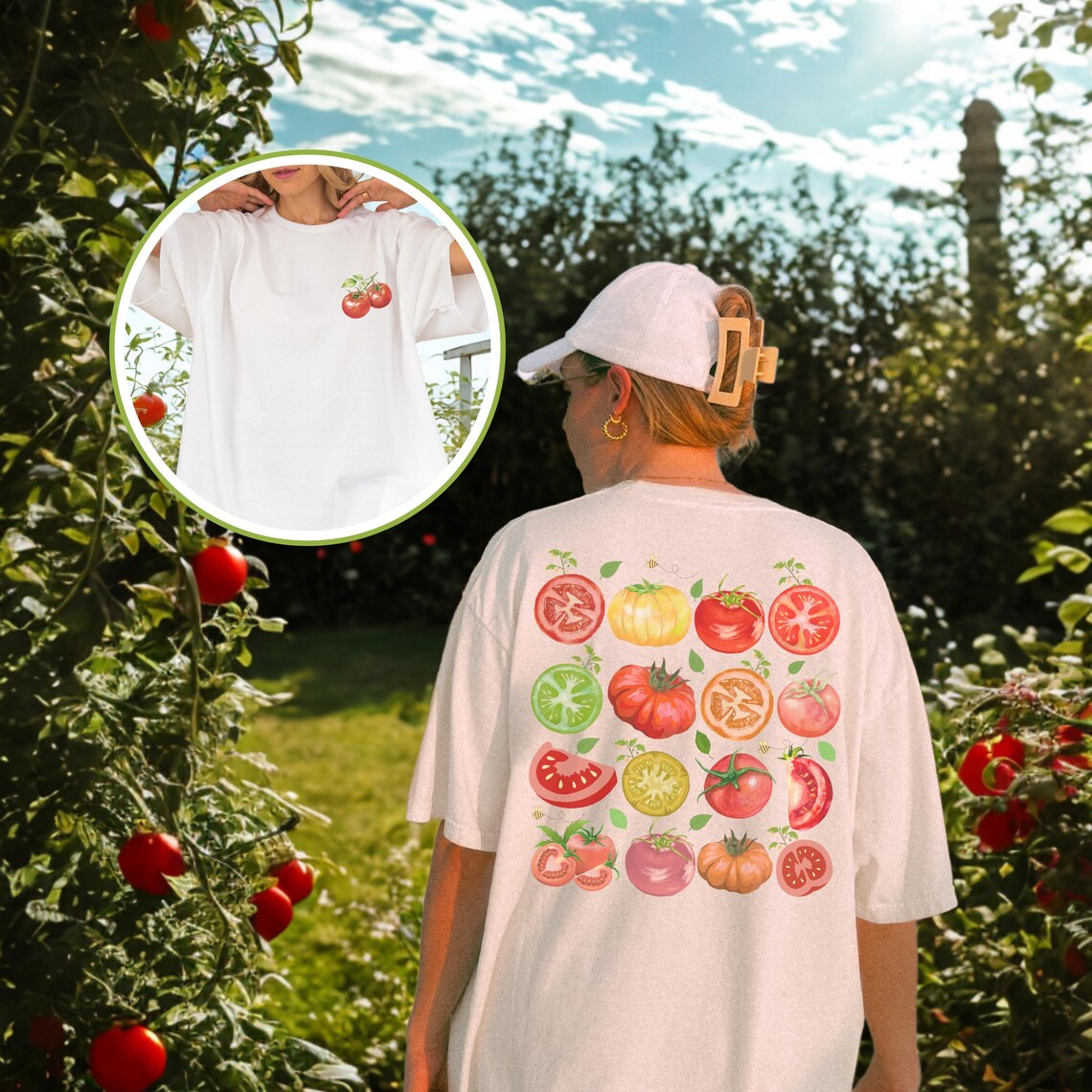 Vintage Tomato Shirt Comfort Colors Farmer's Market Cottagecore Tshirt ...