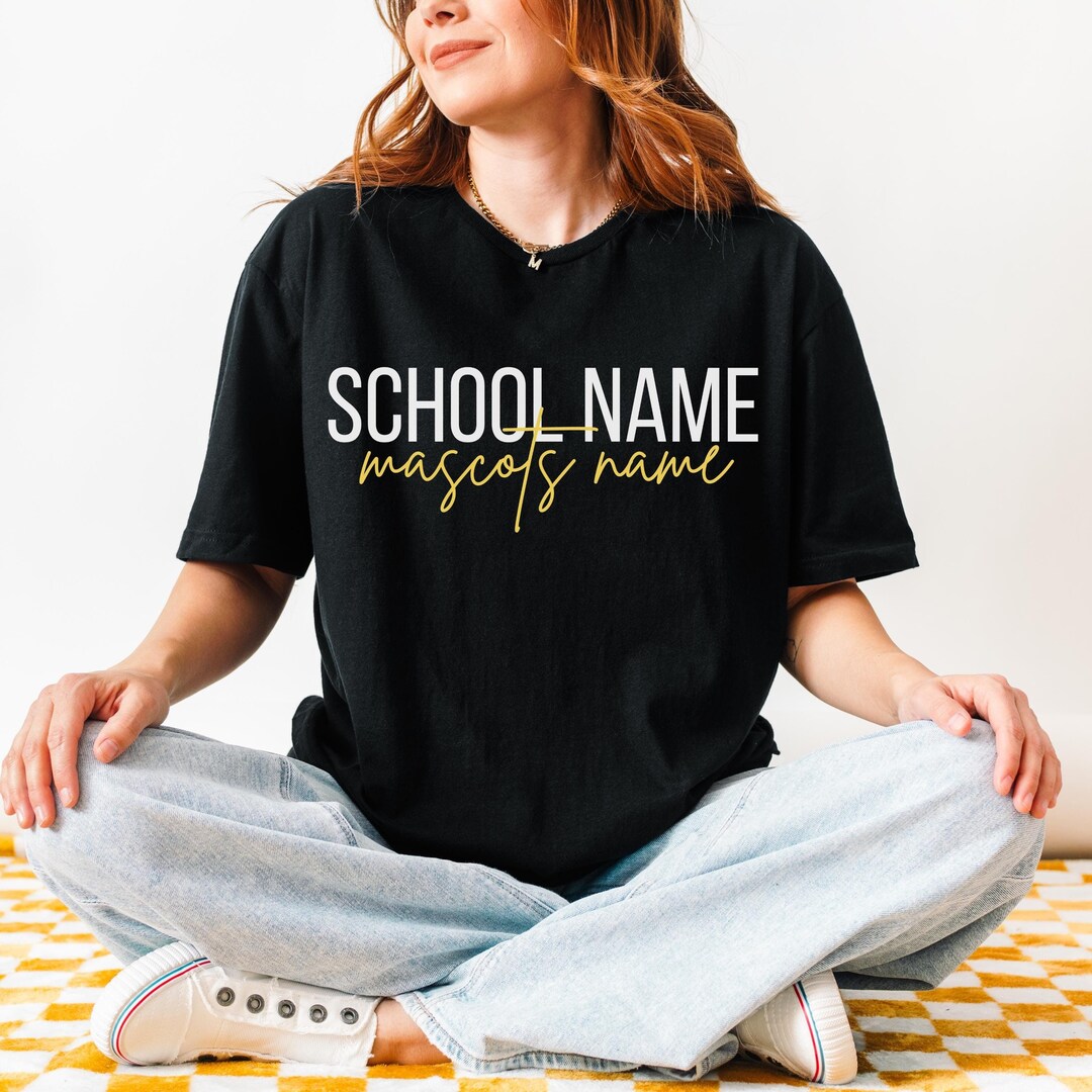Custom School T-shirt, Custom Text Shirt, School Logo Shirt, Team ...