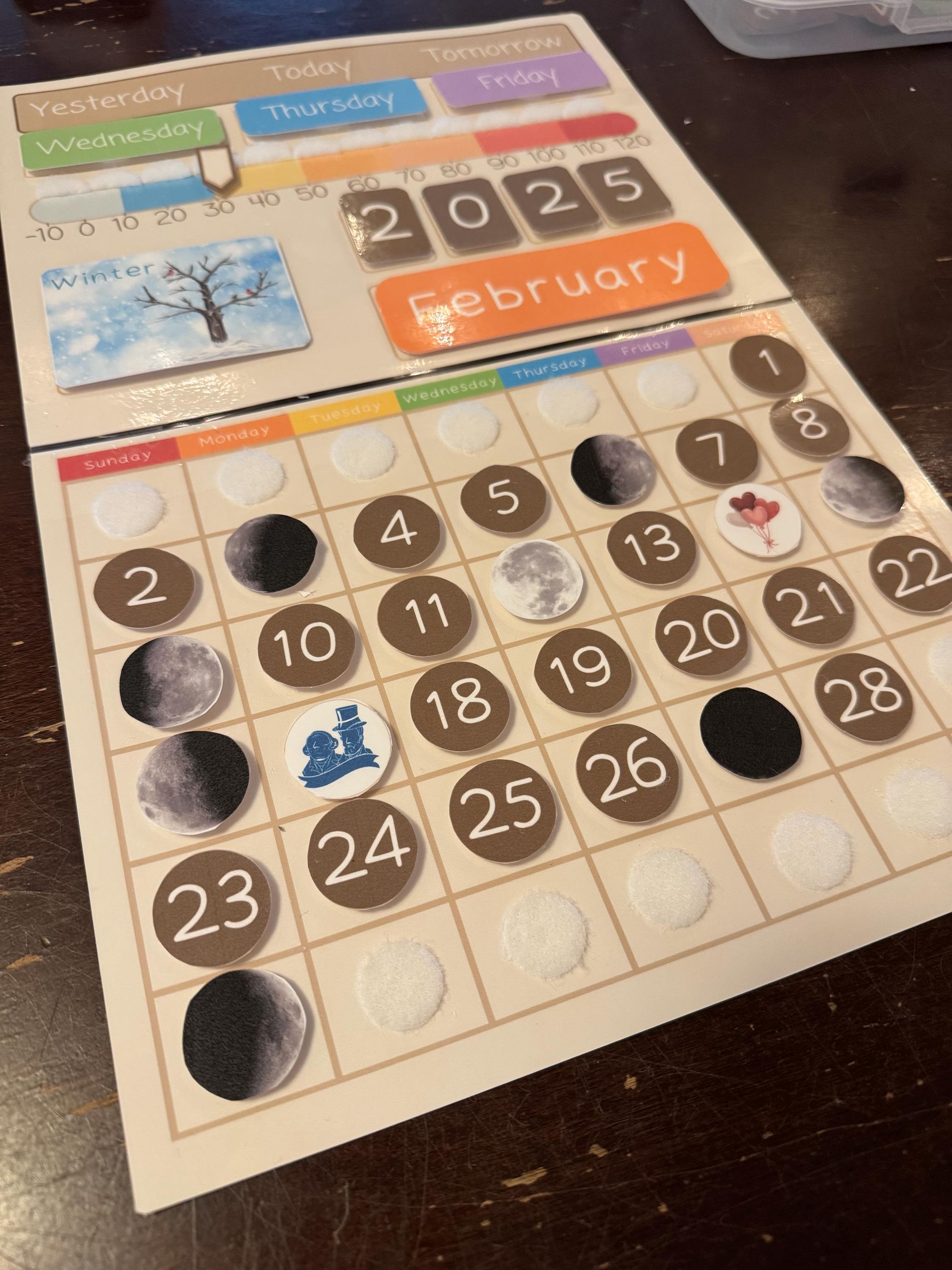 Printable Montessori Calendar - Etsy