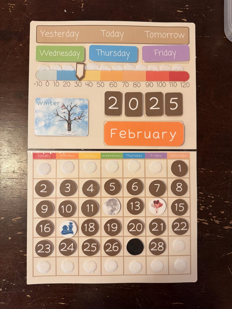 Printable Montessori Calendar - Etsy