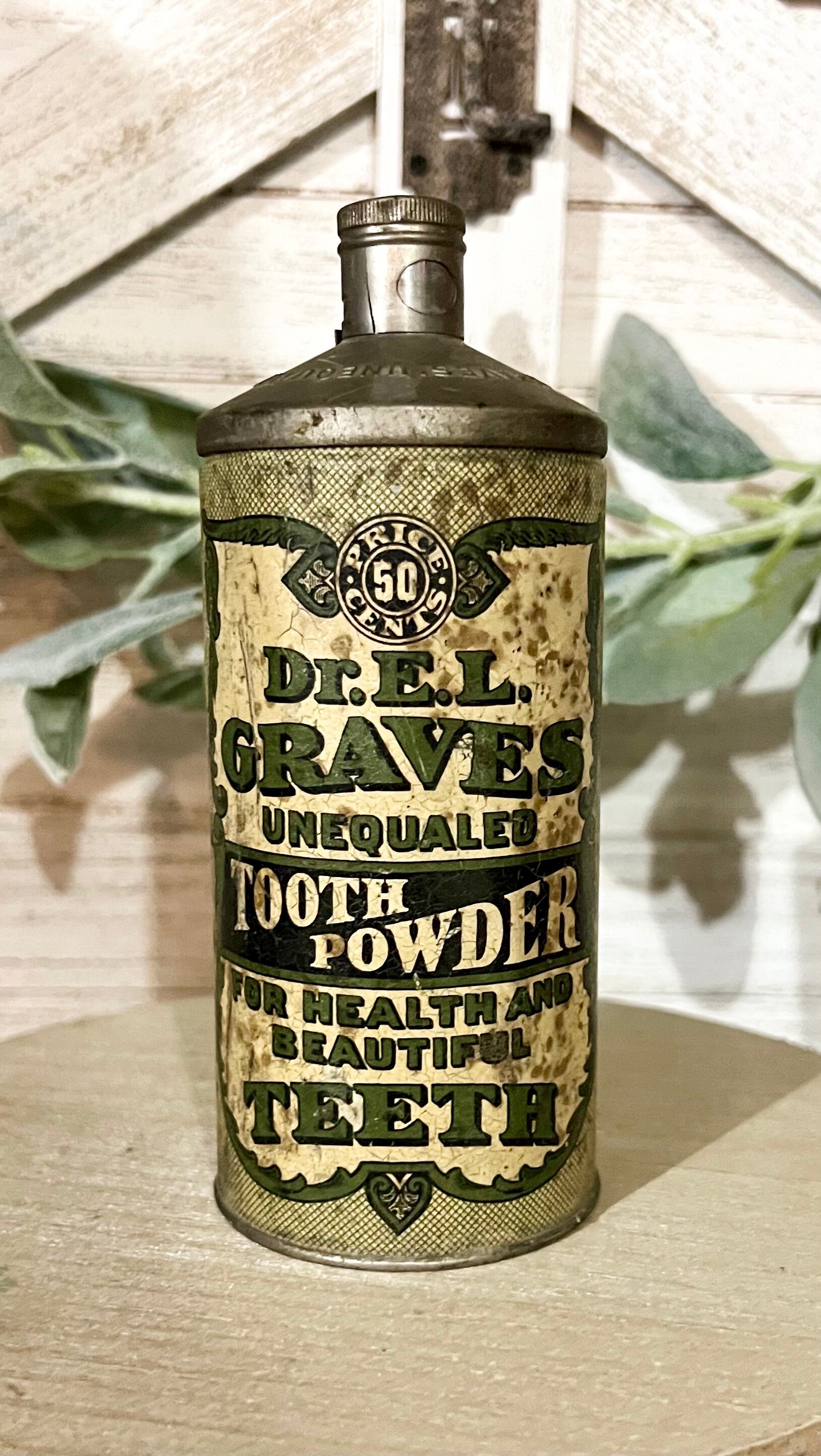 Dr. E L Graves Tooth Powder 1930s Vintage Tin. - Etsy