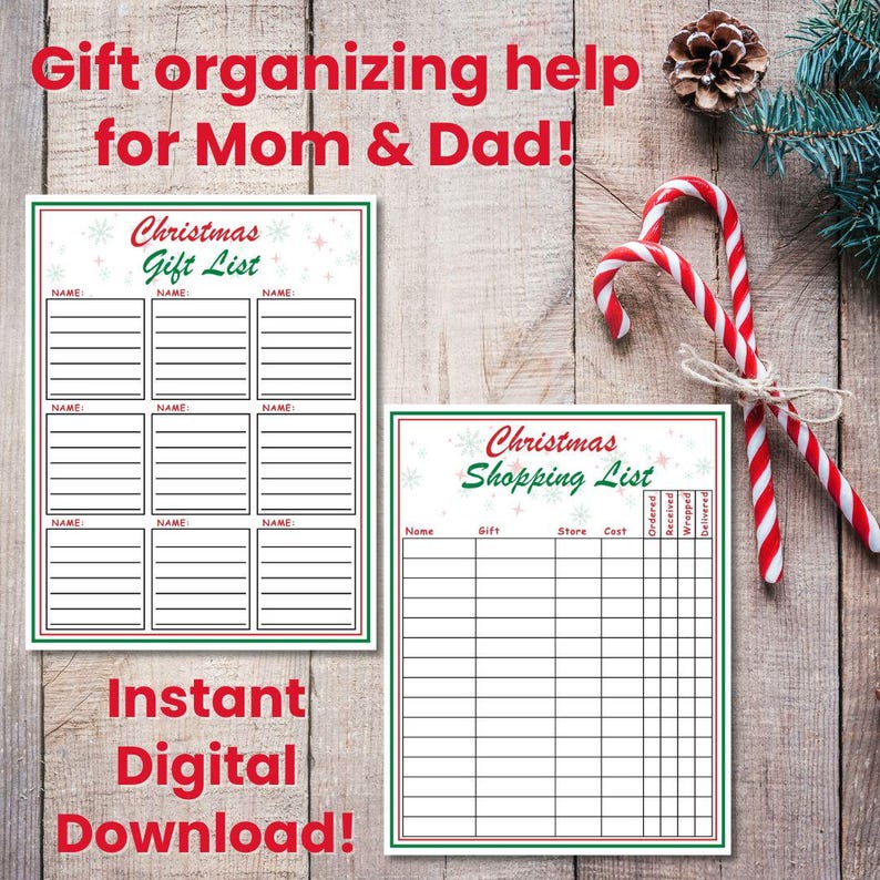 Letter to Santa, Christmas Wish List and Christmas Shopping Lists ...