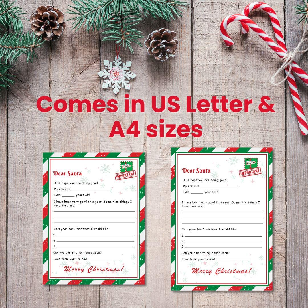 Letter to Santa, Christmas Wish List and Christmas Shopping Lists ...
