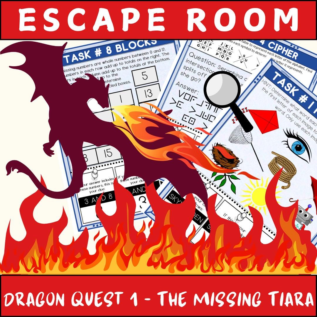Escape Room Game for Kids Tweens, Fun Printable Activity Mystery Puzzle ...