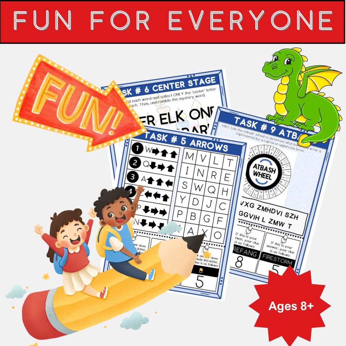 Escape Room Party Game for Kids Tweens, Dragon Tales 2 - Lost Dragon ...