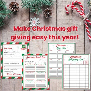 Letter to Santa, Christmas Wish List and Christmas Shopping Lists ...