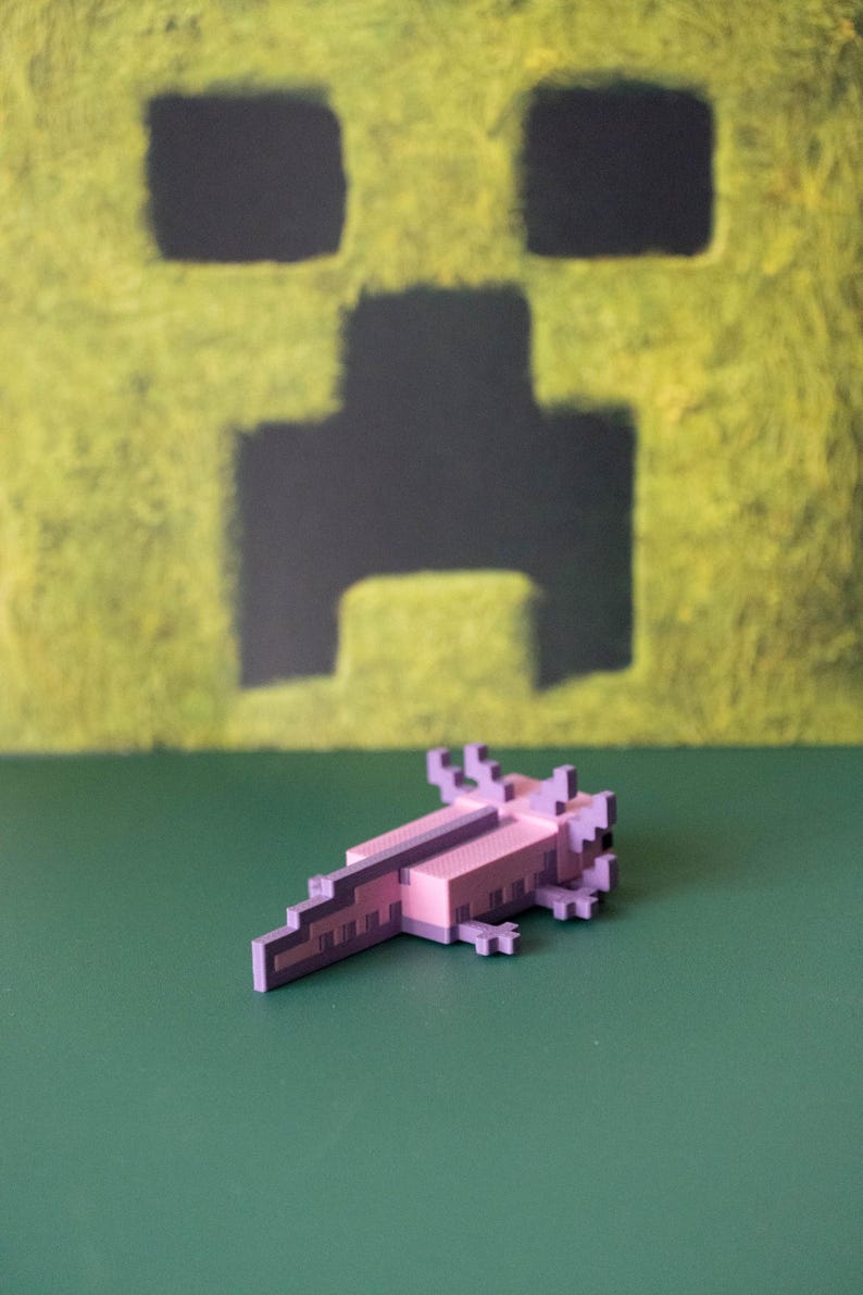 Axolotl Figurine - Minecraft-themed - Etsy UK