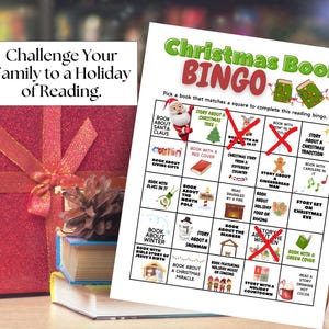 Christmas Reading Book Challenge Kit Book Bingo Challenge, Book ...