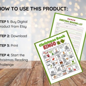 Christmas Reading Book Challenge Kit Book Bingo Challenge, Book ...