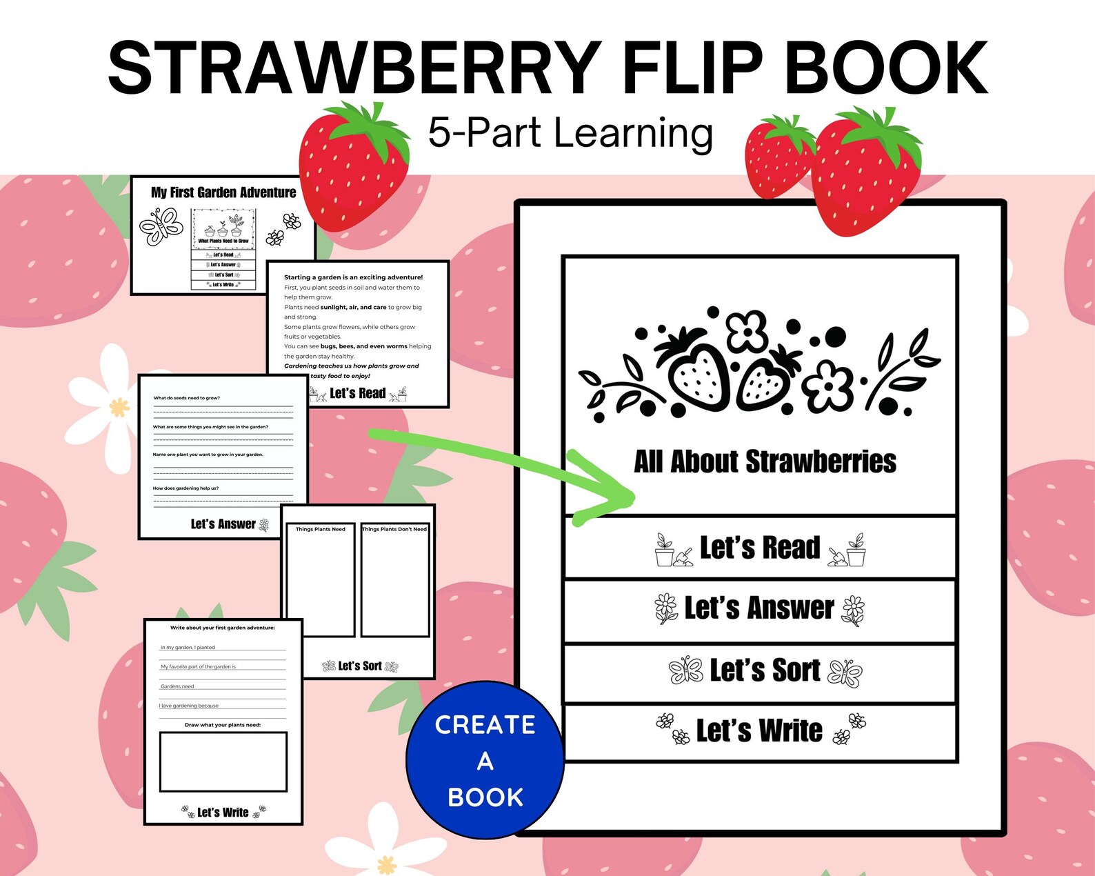 Strawberry Garden Unit Study Downloads Preschool, Kinder, First and ...