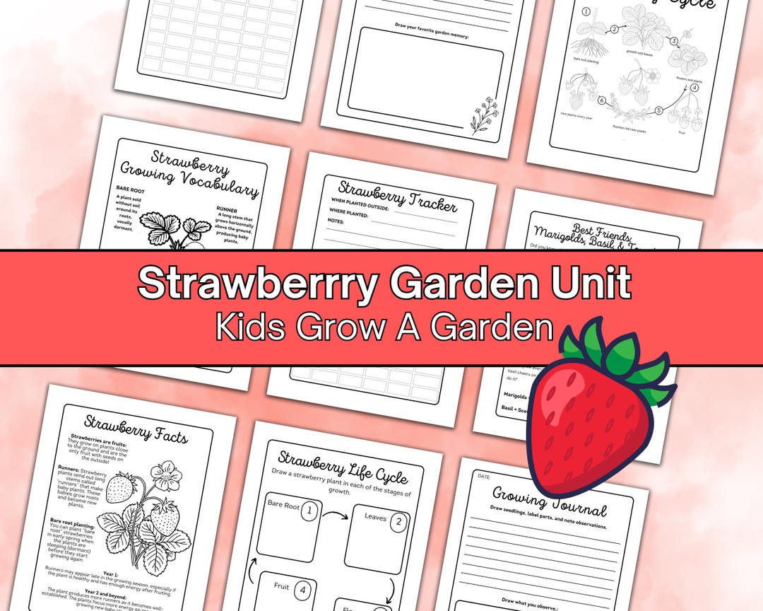 Kids Strawberry Garden Unit Study From Bare Root Science Garden Unit ...