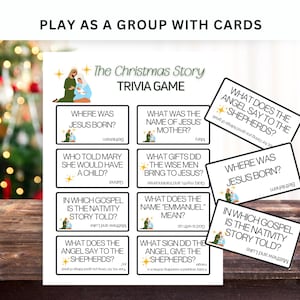 Christmas Nativity Trivia Game for Family Gatherings, Church Events ...