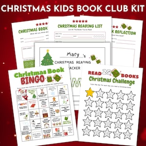 Christmas Reading Book Challenge Kit Book Bingo Challenge, Book ...