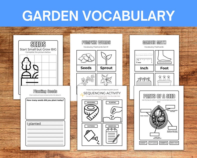 Kids Garden Math Growing Unit With Math Worksheets, Reading ...