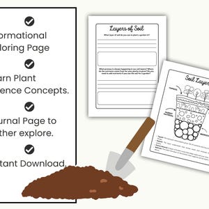 Soil Layers Science Worksheets for Kids With Journal and Coloring Pages ...
