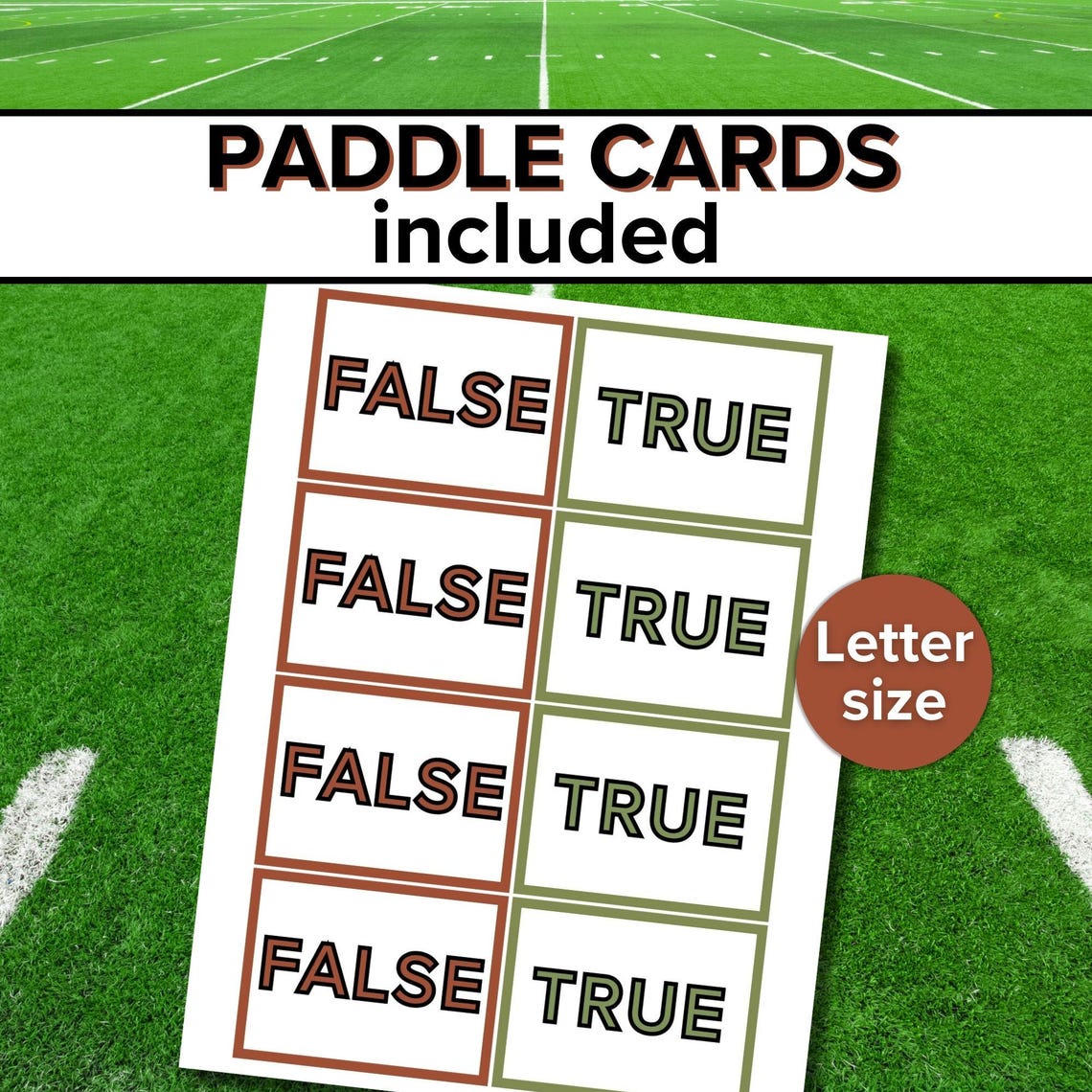 Football True or False Trivia Game, Printable Football Party Game for ...