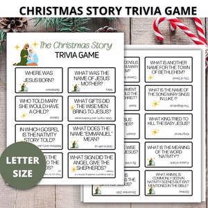 Christmas Nativity Trivia Game for Family Gatherings, Church Events ...