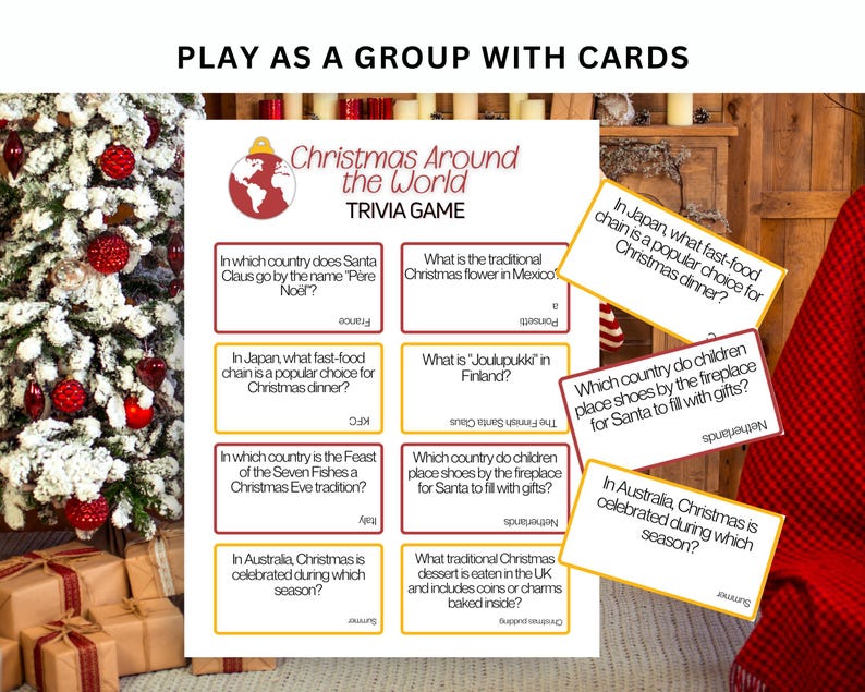 Christmas Around the World Trivia Game for ALL AGES, Christmas ...
