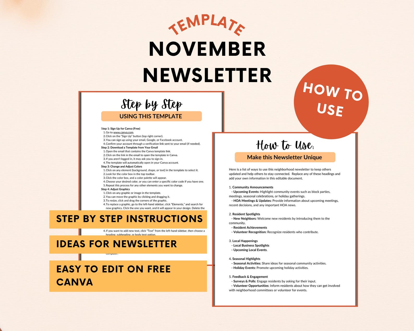 November Newsletter Template – Editable Canva Design for Teachers ...