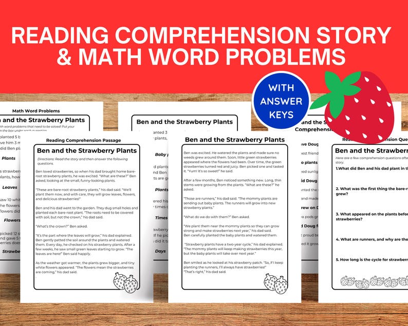 Strawberry Garden Unit Study Downloads Preschool, Kinder, First and ...
