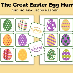 Printable the Great Easter Egg Hunt Game for Kids – Easter Egg ...
