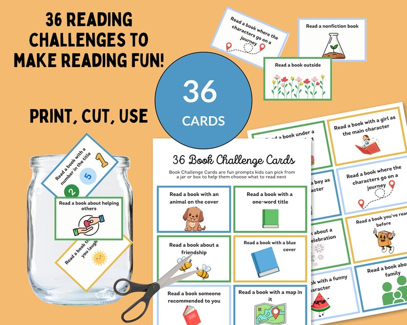 Printable Kids Reading Challenge Pack – Reading Bingo, Reading Tracker ...
