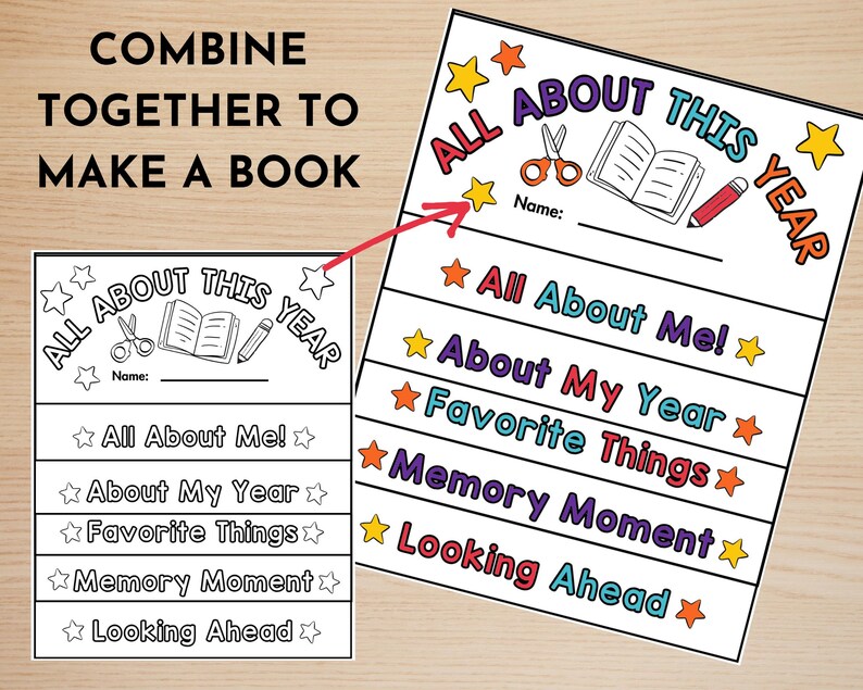 Printable End of School Year Flip Book for Kids – All About This Year ...