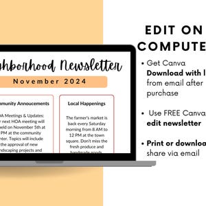 November Newsletter Template – Editable Canva Design for Teachers ...