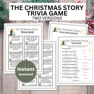 Christmas Nativity Trivia Game for Family Gatherings, Church Events ...