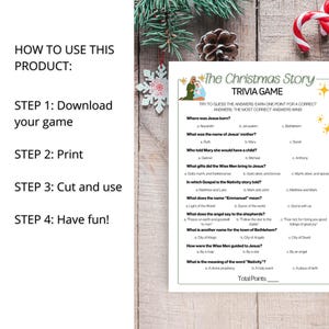 Christmas Nativity Trivia Game for Family Gatherings, Church Events ...