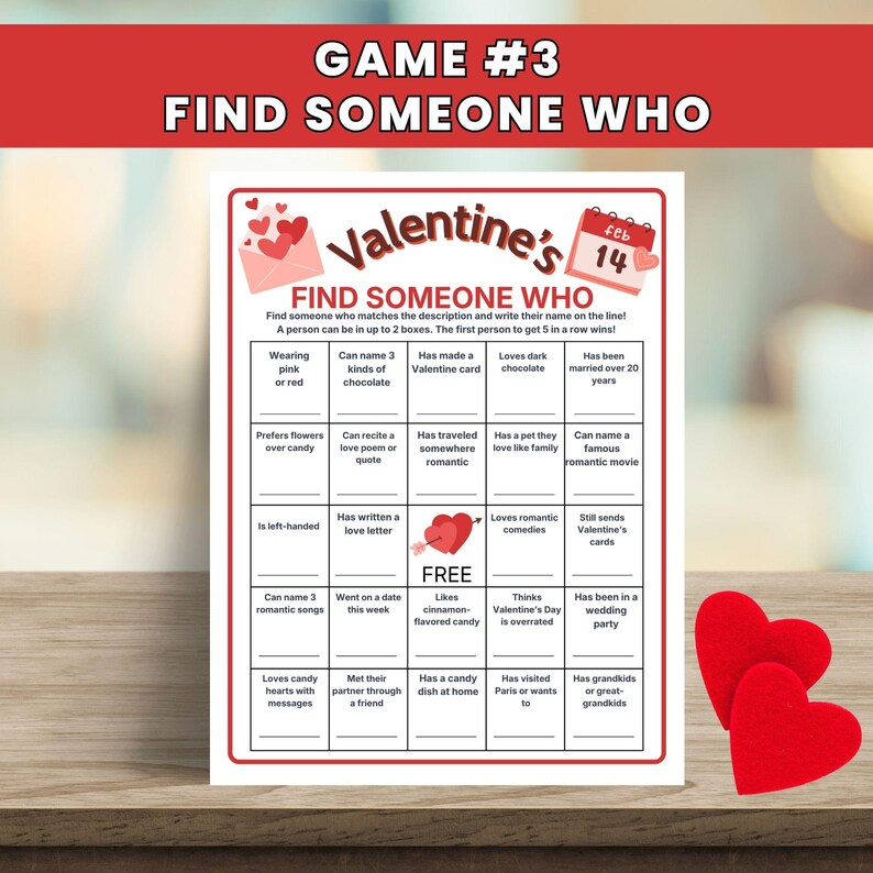 Valentine's Day Game Bundle, Valentine Game for Adults, Ice Breaker ...