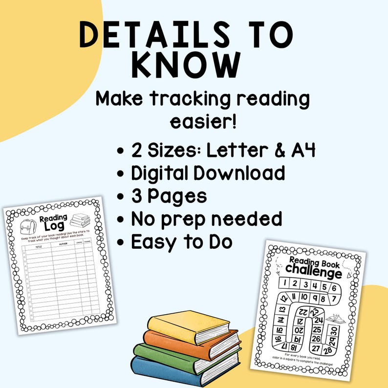 Reading Book Challenge Tracker Printable for Kids, Minutes or Books ...