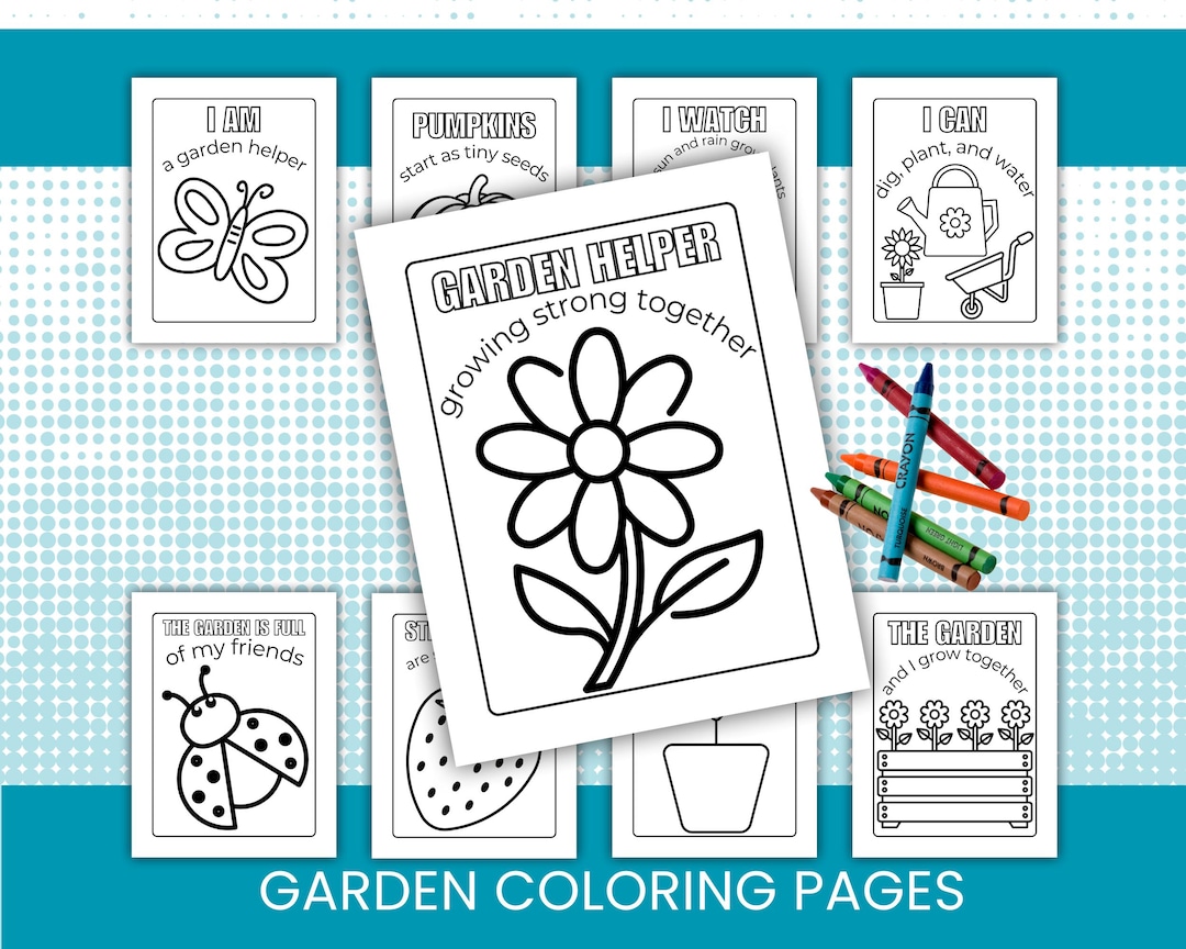 9 Garden Coloring Pages for Preschool, Kinder, 1st-grade Homeschool ...