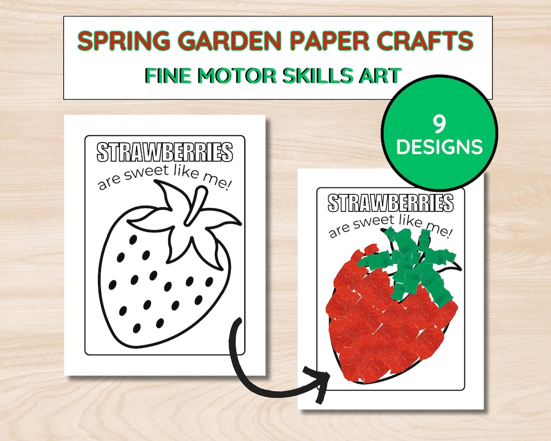 Preschool Cut and Paste, Coloring Easy Spring Crafts for Garden ...