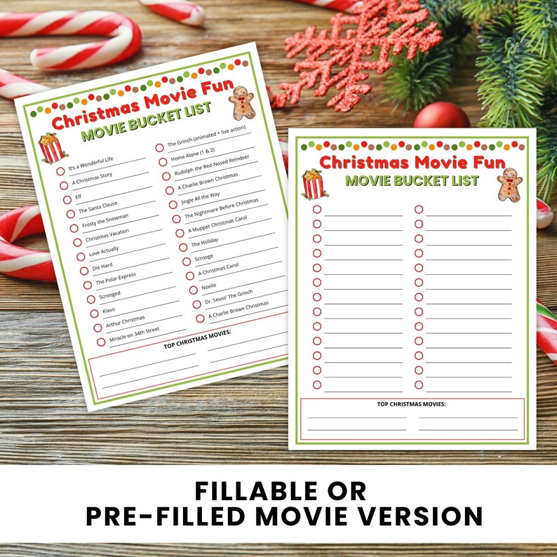 Christmas Movie List, Holiday Family Activity, Christmas Movie Night ...