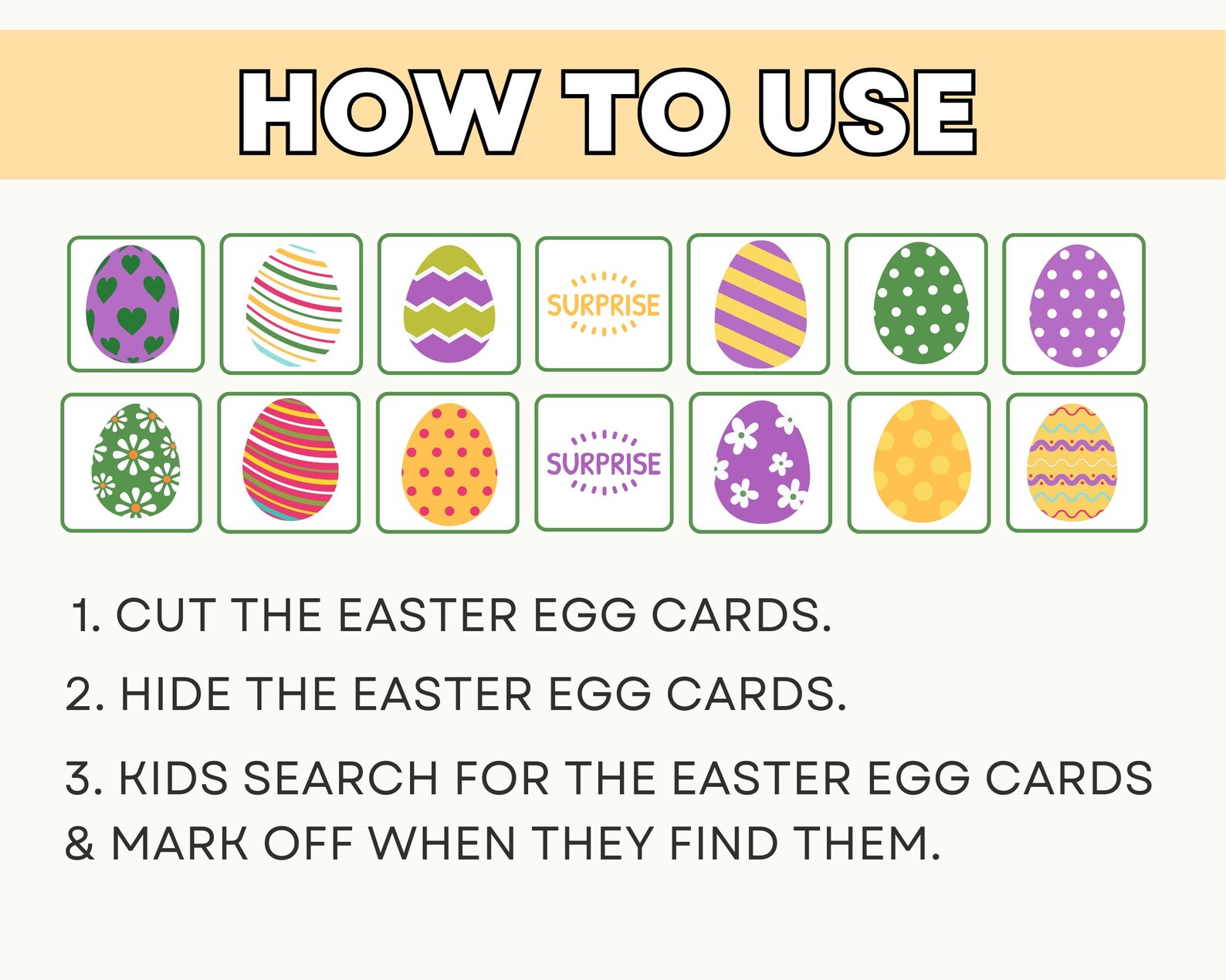 Printable the Great Easter Egg Hunt Game for Kids – Easter Egg ...
