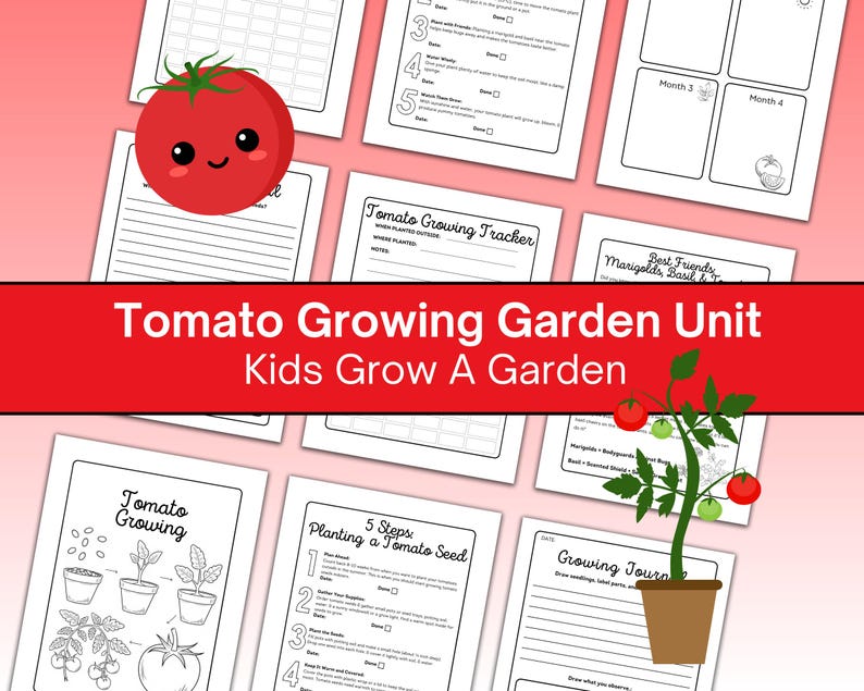 Kids Grow a Tomato Plant From Seed Science Garden Unit Study Garden ...