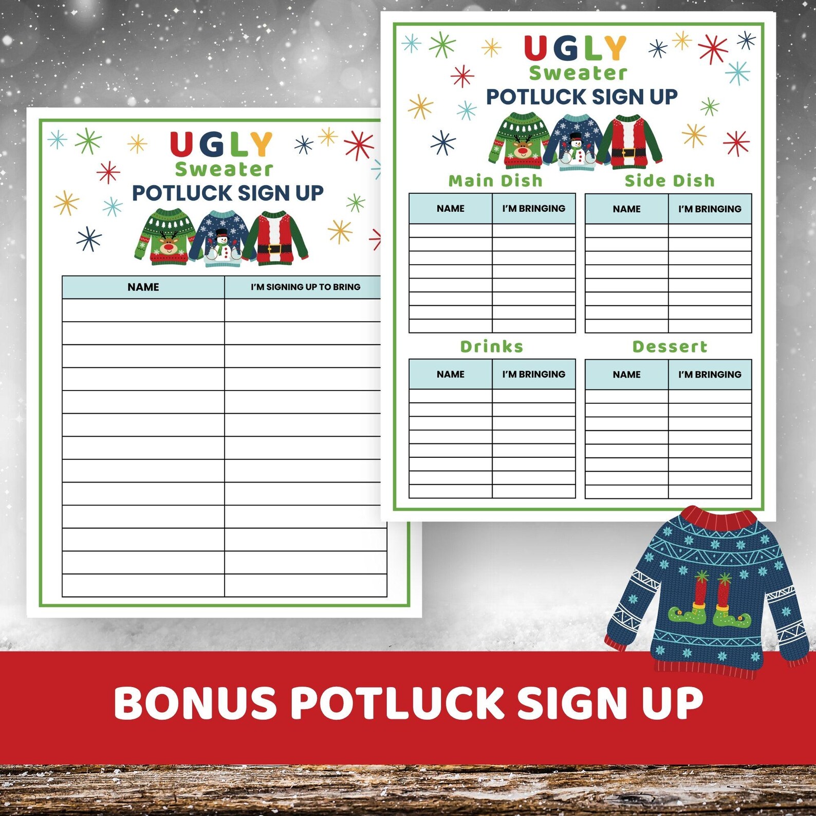 Ugly Sweater Left Right Christmas Game, Pass the Gift Game, Icebreaker ...