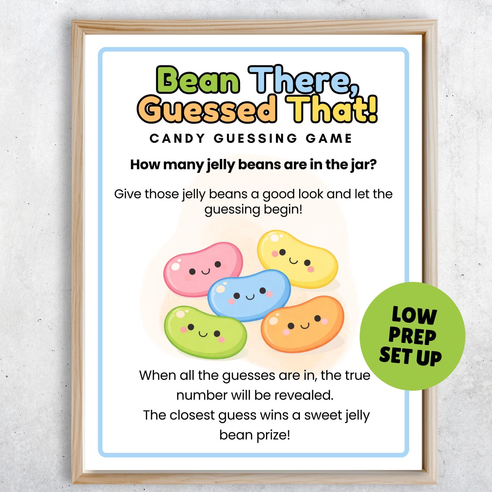 Jelly Bean Guessing Game Printable – Candy Party Game PDF for Office ...