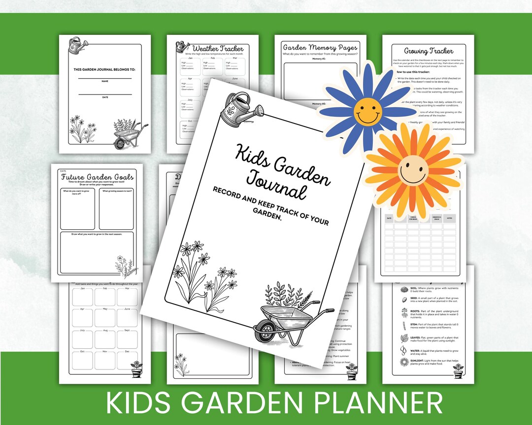 Kids Garden Planner, Nature Journal, Plant Tracker, Homeschool ...