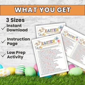 Easter Pass the Present Game Printable, Easter Ice Breaker Game for ...