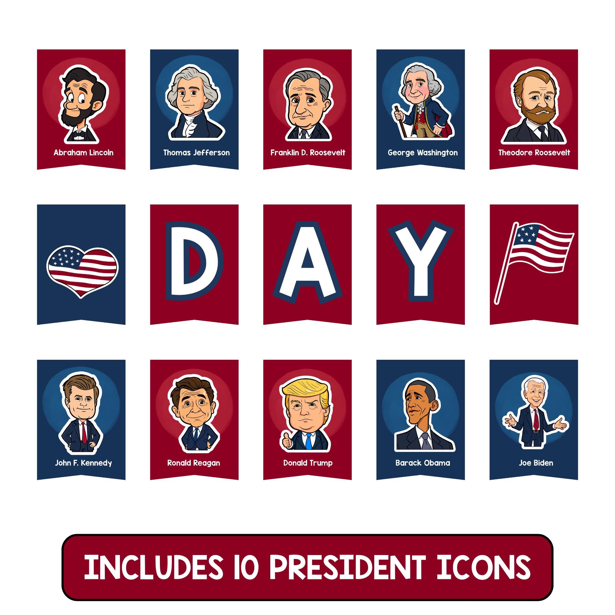 President's Day Bulletin Board Kit, Historical Figures, Printable ...