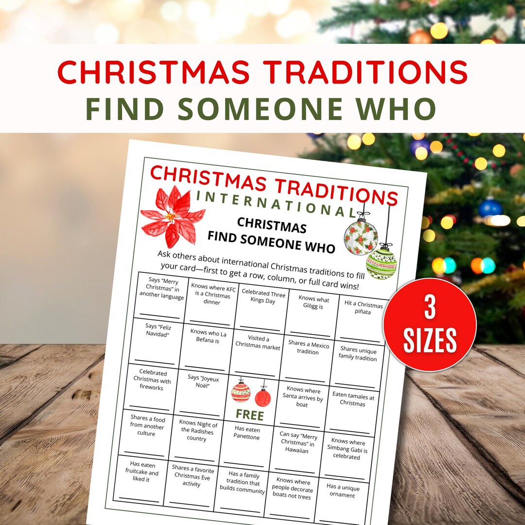 Christmas Find Someone Who, Christmas Tradition Around the World, Ice ...