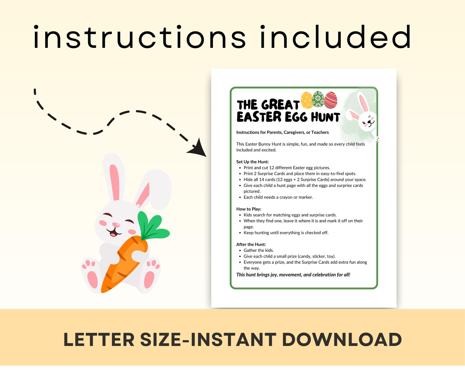 Printable the Great Easter Egg Hunt Game for Kids – Easter Egg ...