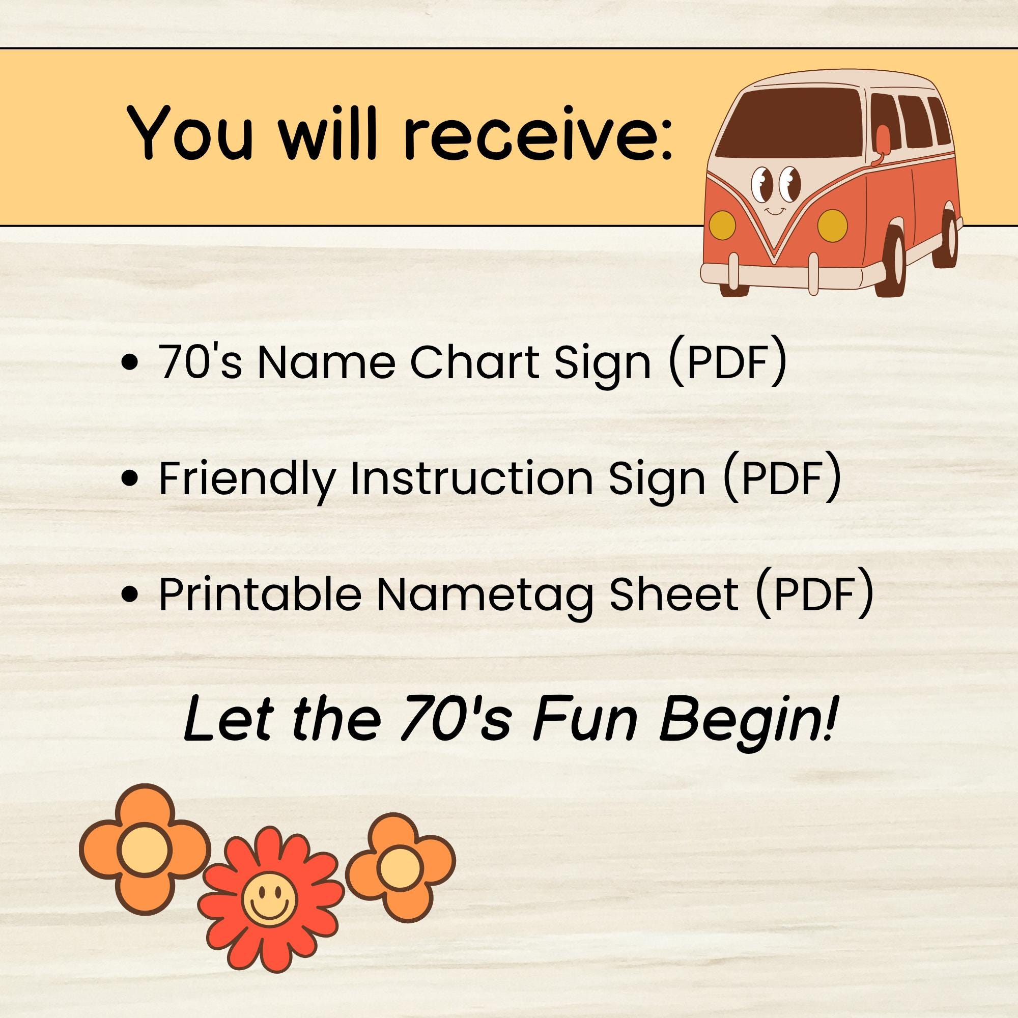 What’s Your 70s Name Icebreaker Game, Retro Party Printable, Instant ...