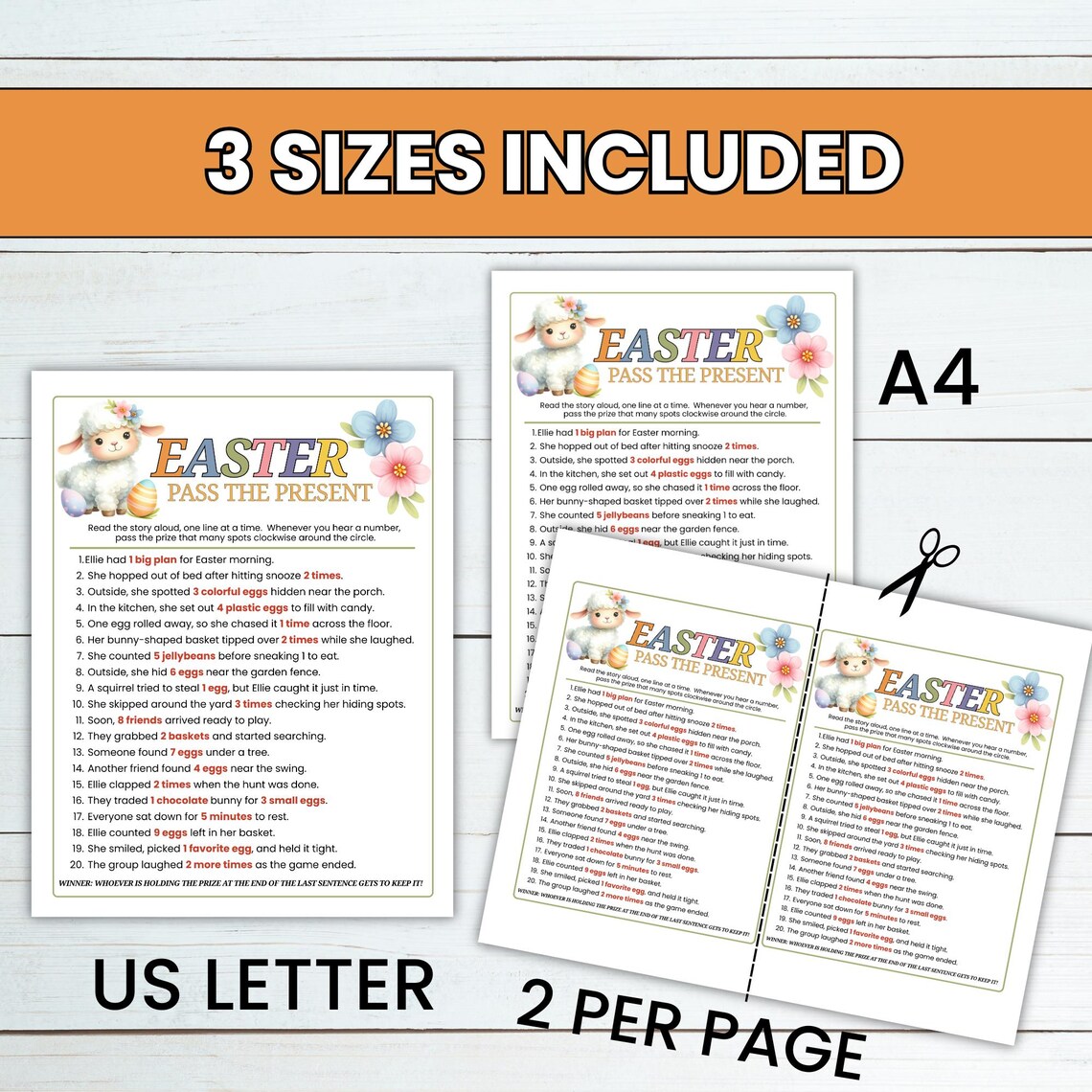 Easter Pass the Present Game Printable, Easter Ice Breaker Game for ...