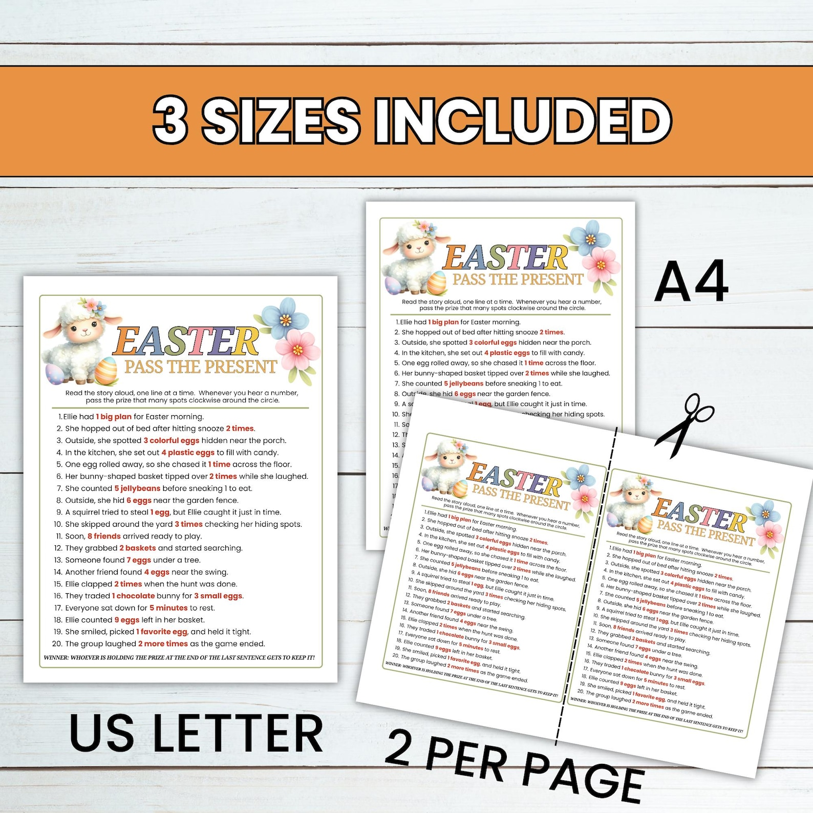 Easter Pass the Present Game Printable, Easter Ice Breaker Game for ...