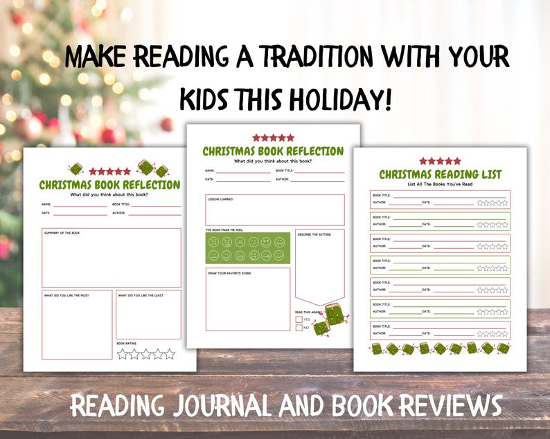 Christmas Reading Book Challenge Kit Book Bingo Challenge, Book ...