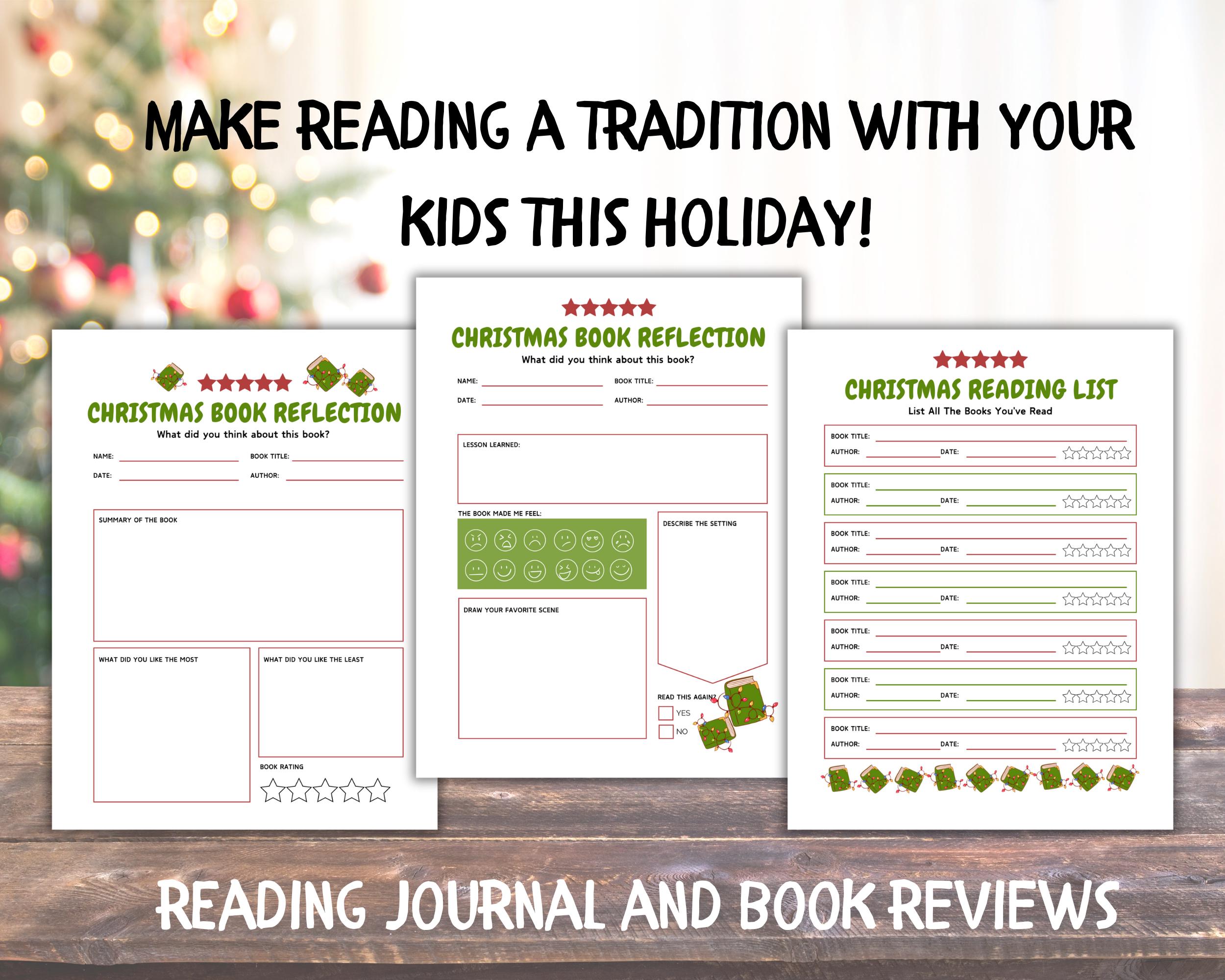 Christmas Reading Book Challenge Kit Book Bingo Challenge, Book ...